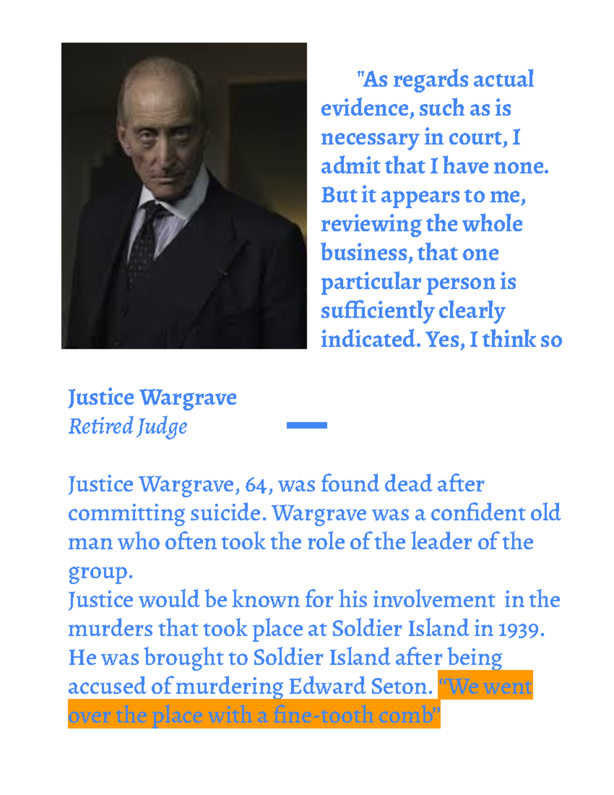 Attwn Final Project - "As regards actual evidence, such as is necessary ...