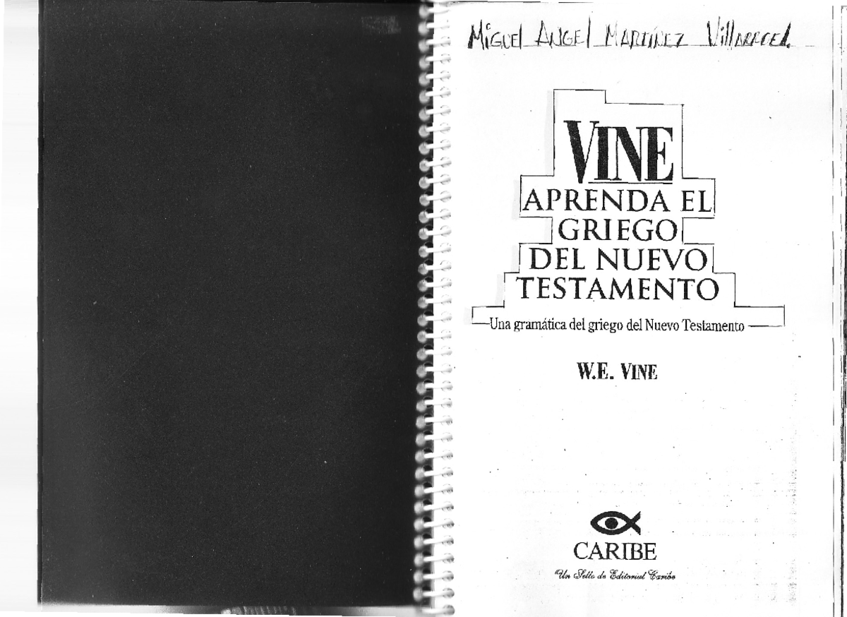 W.E. Vine, Aprenda el griego del Nuevo Testamento - l 1 j. r 1 (i ...