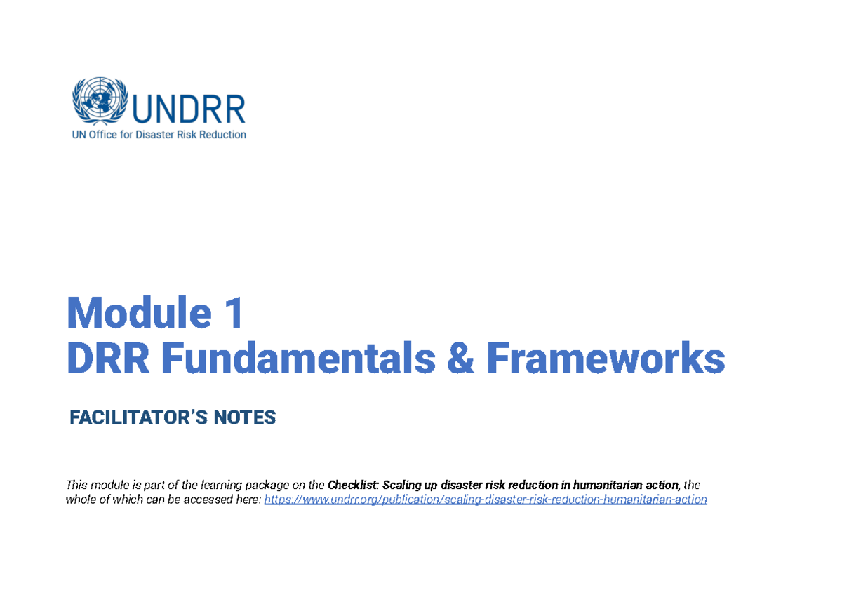 Module 1 - Scaling Up Checklist - Facilitators Notes-final 0 - Module 1 ...