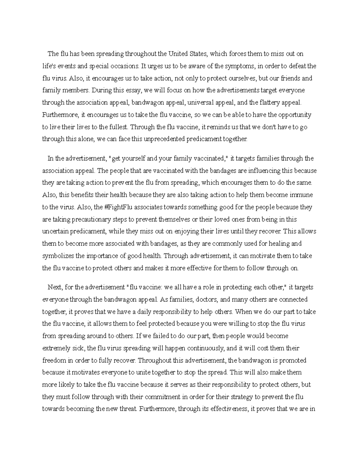 Visual Media Essay - Don't copy my work. This is an example assignment ...