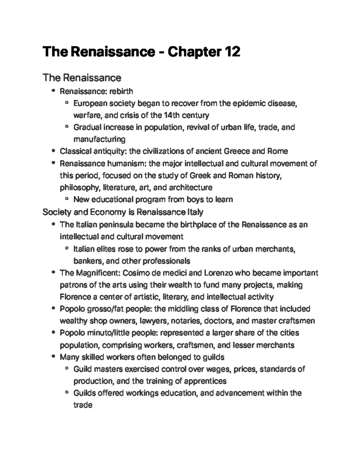 The Renaissance - Chapter 12 - T h e Re n a i s s a n c e - C h a p te ...