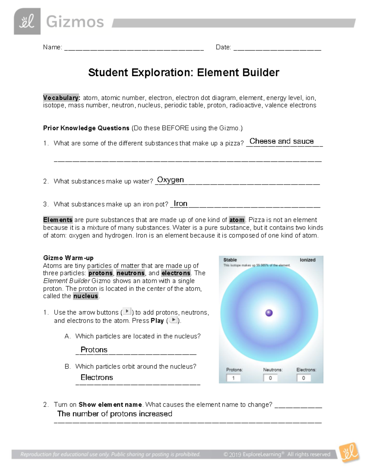 Element Builder Gizmo 1-4 - Name ...