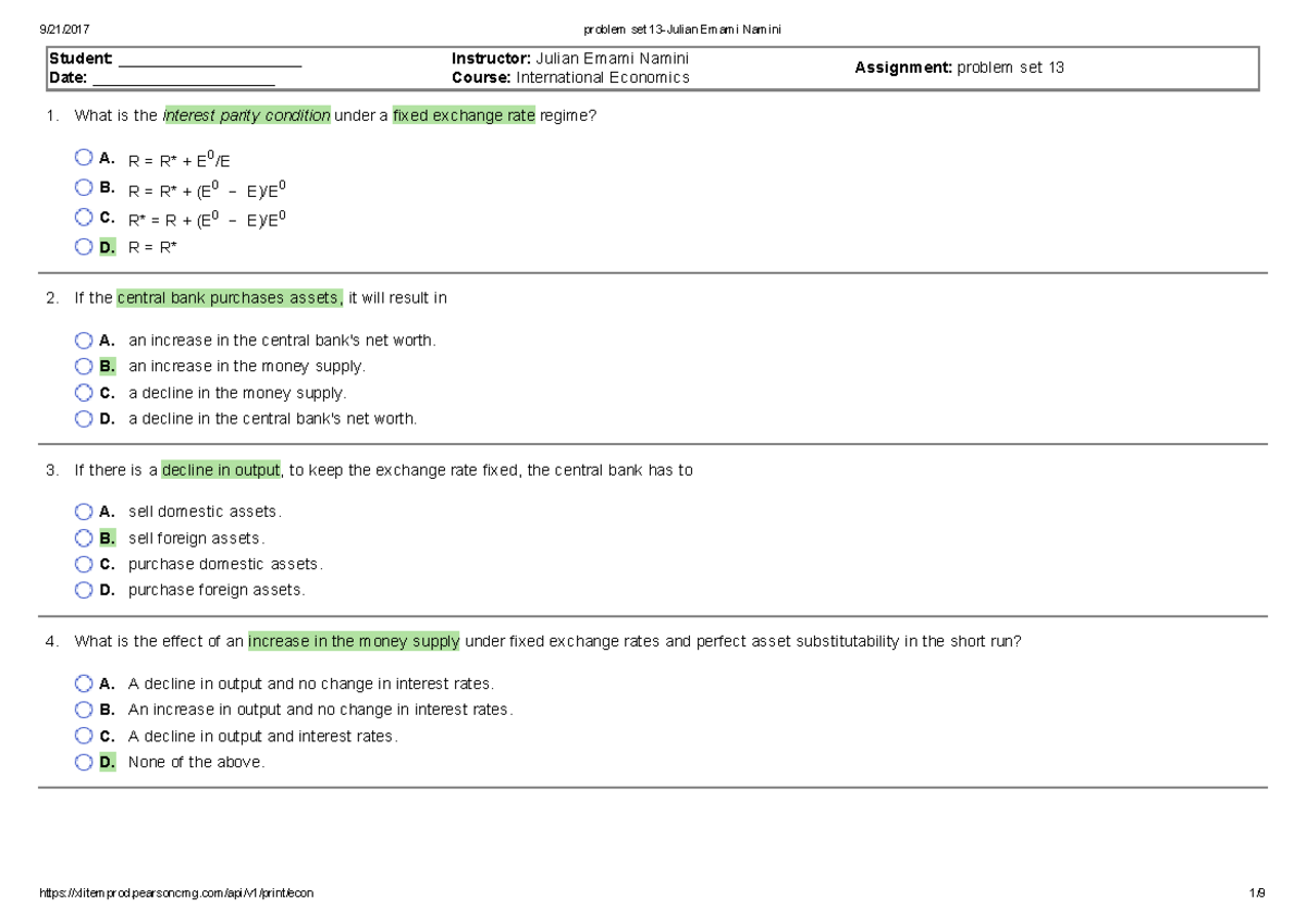 Assignment 13 - 1. 2. 3. 4. Student: _____________________ Date ...