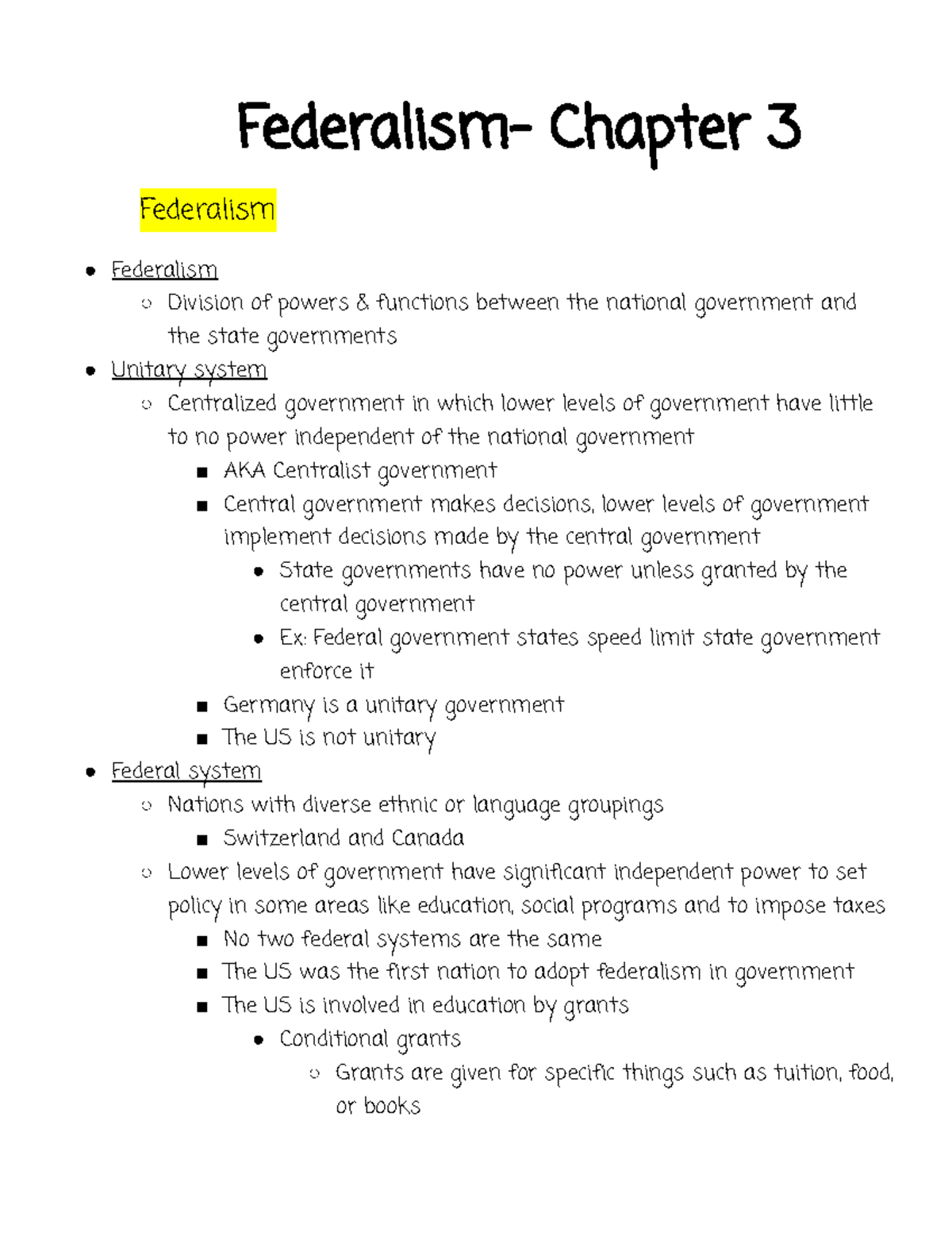 We The People Twelfth Edition: Chapter 3-Federalism - Federalism ...
