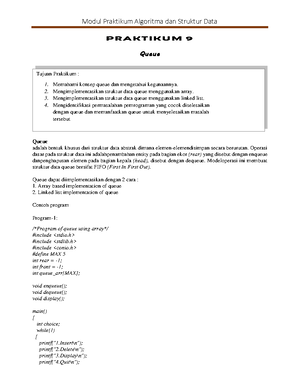 Praktikum 4 - Nested Loop - Modul Praktikum Algoritma dan Struktur Data - Studocu