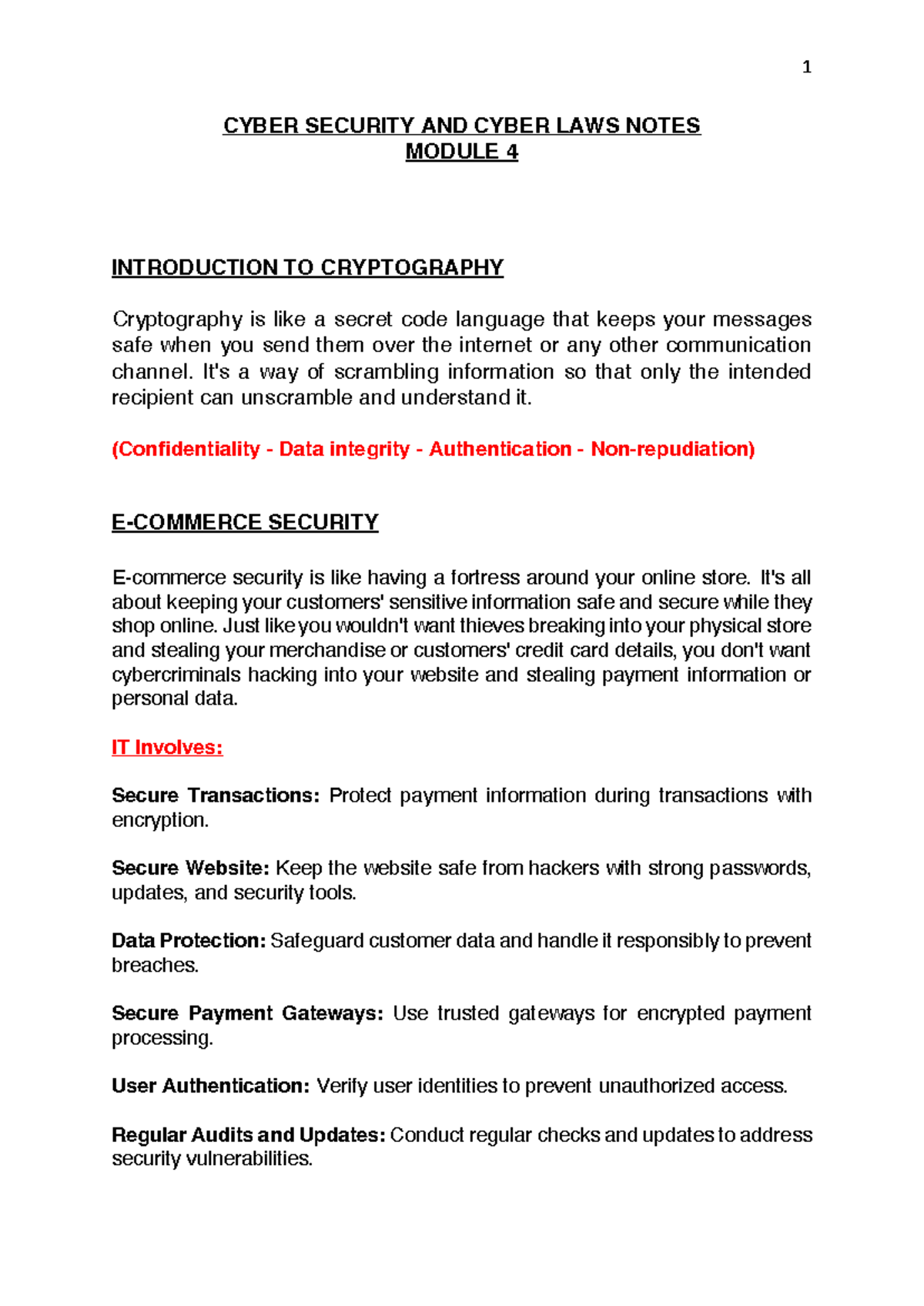 Cyber security notes - CYBER SECURITY AND CYBER LAWS NOTES MODULE 4 ...
