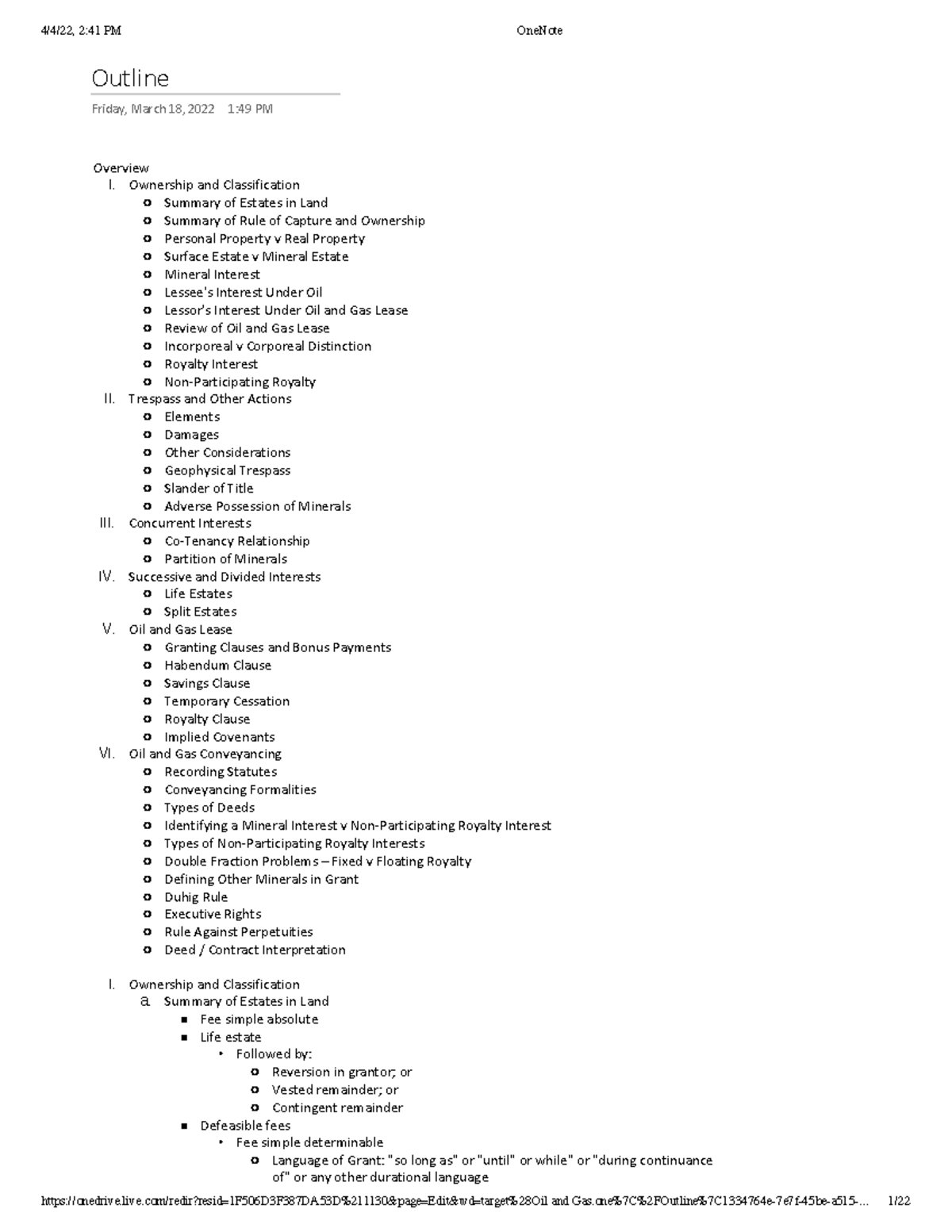 Oil and Gas Outline - - Studocu
