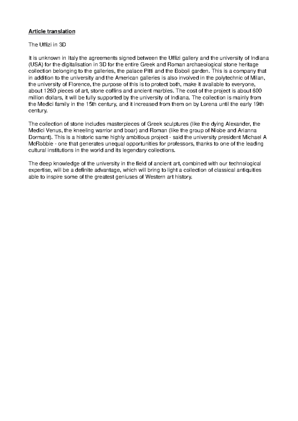 Article translation - This is a company that in addition to the ...