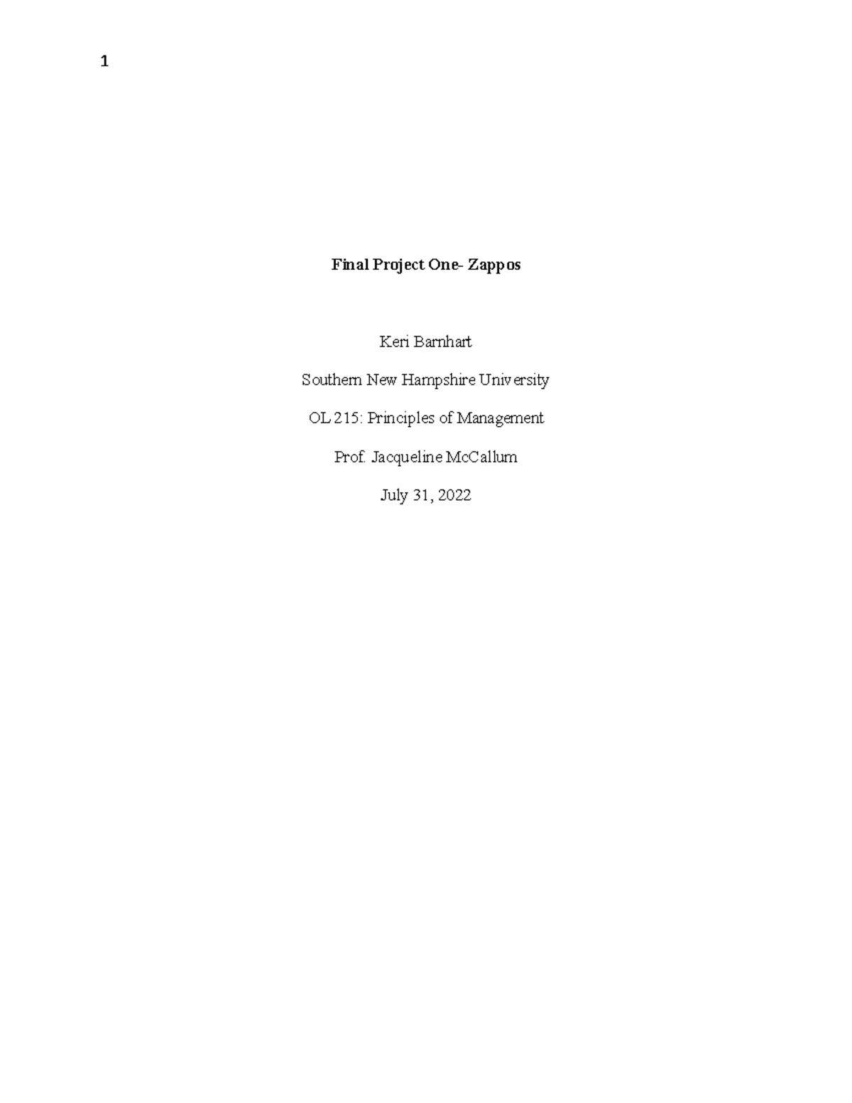 Final Project One - Jacqueline McCallum July 31, 2022 Final Project One ...