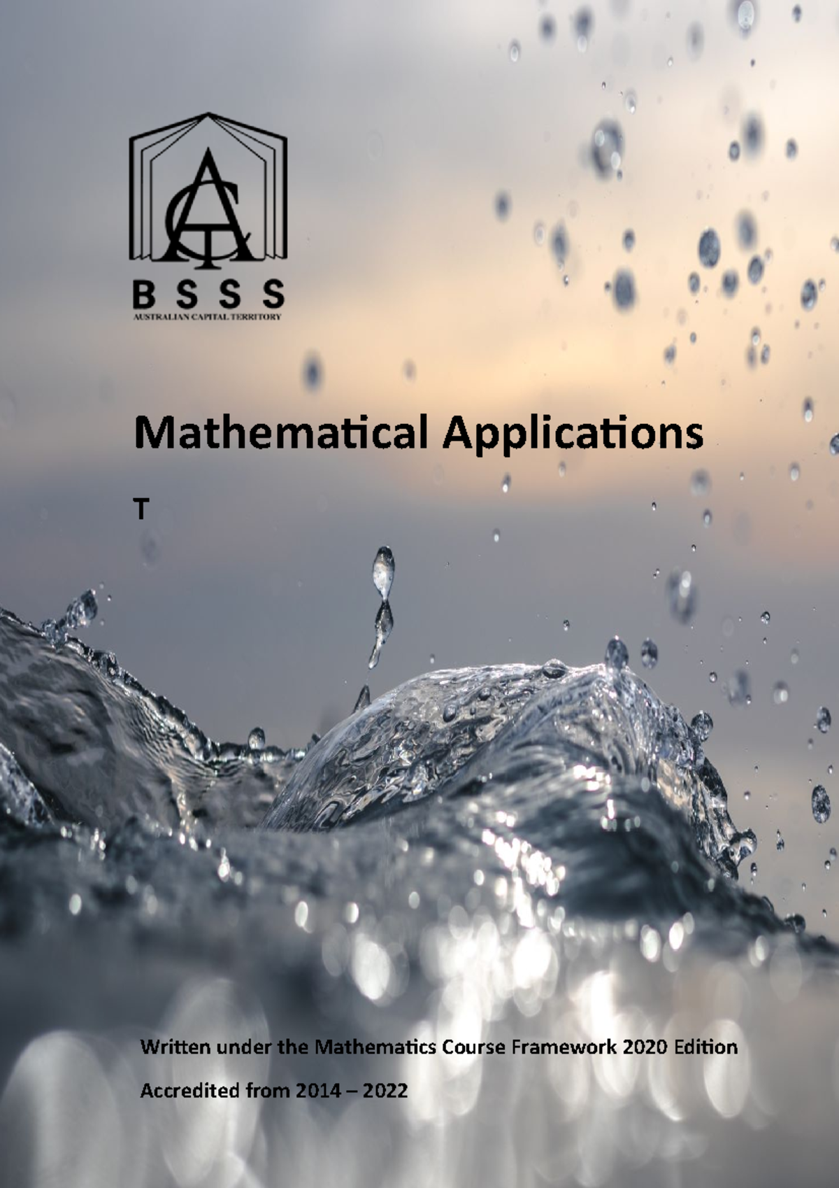 Mathematical Applications T 14-22 - Mathematical Applications T Written ...