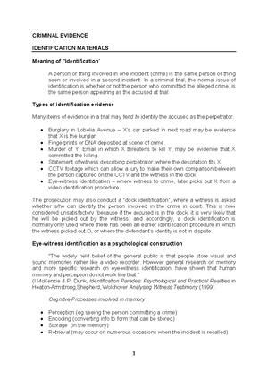 LA373 Evidence Construction Notes - The murder of Maxwell Confait Facts ...