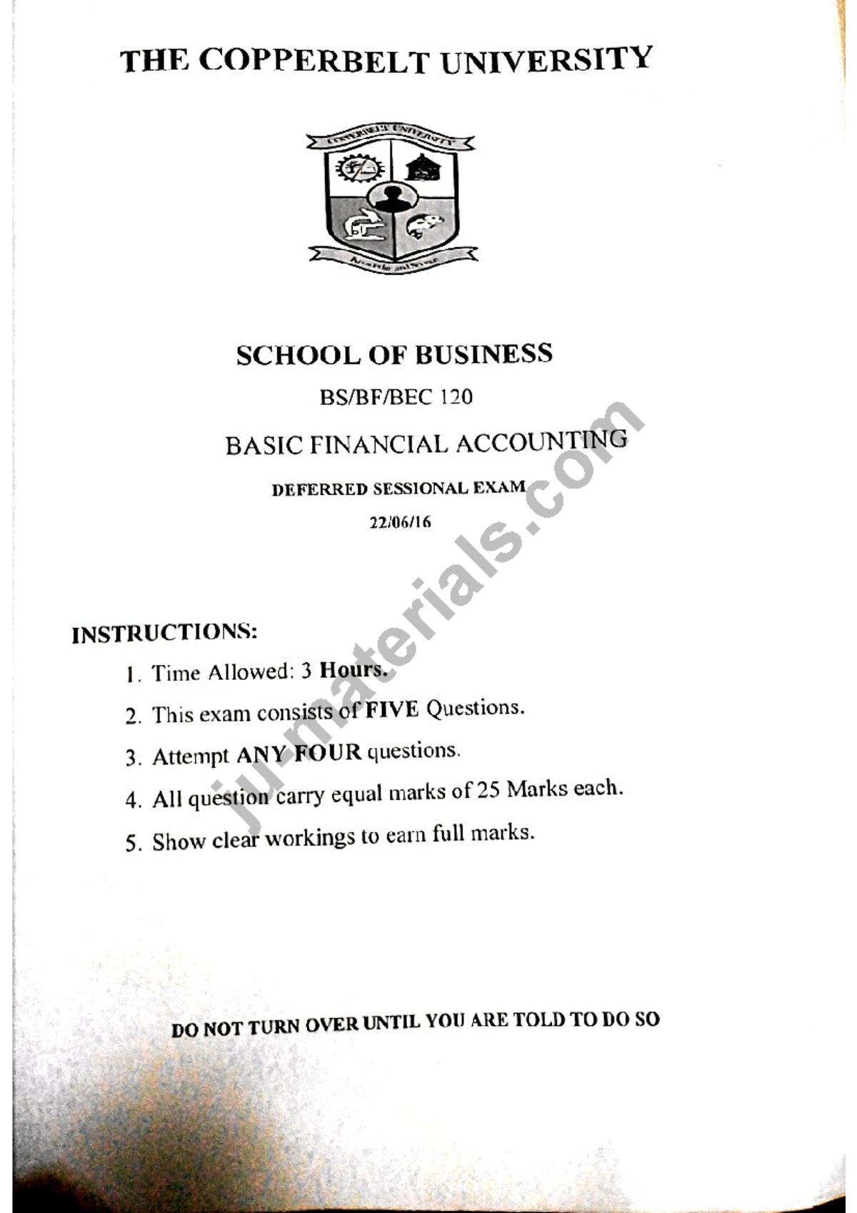 BS 120, BF 120 or BEC 120 (2016 Deferred) - Financal Accounting - Studocu
