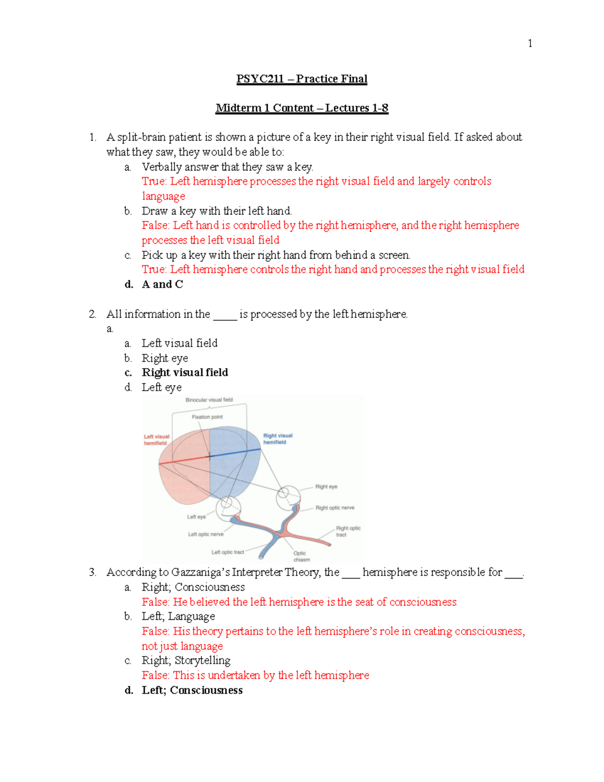 PSYC211 Practice Final Answers 2023 - PSYC211 – Practice Final Midterm ...