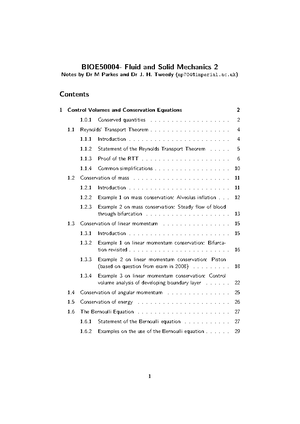 Fluid Mechanics Notes Hydrostatics - Notes by Dr M Parkes and Dr J. H ...