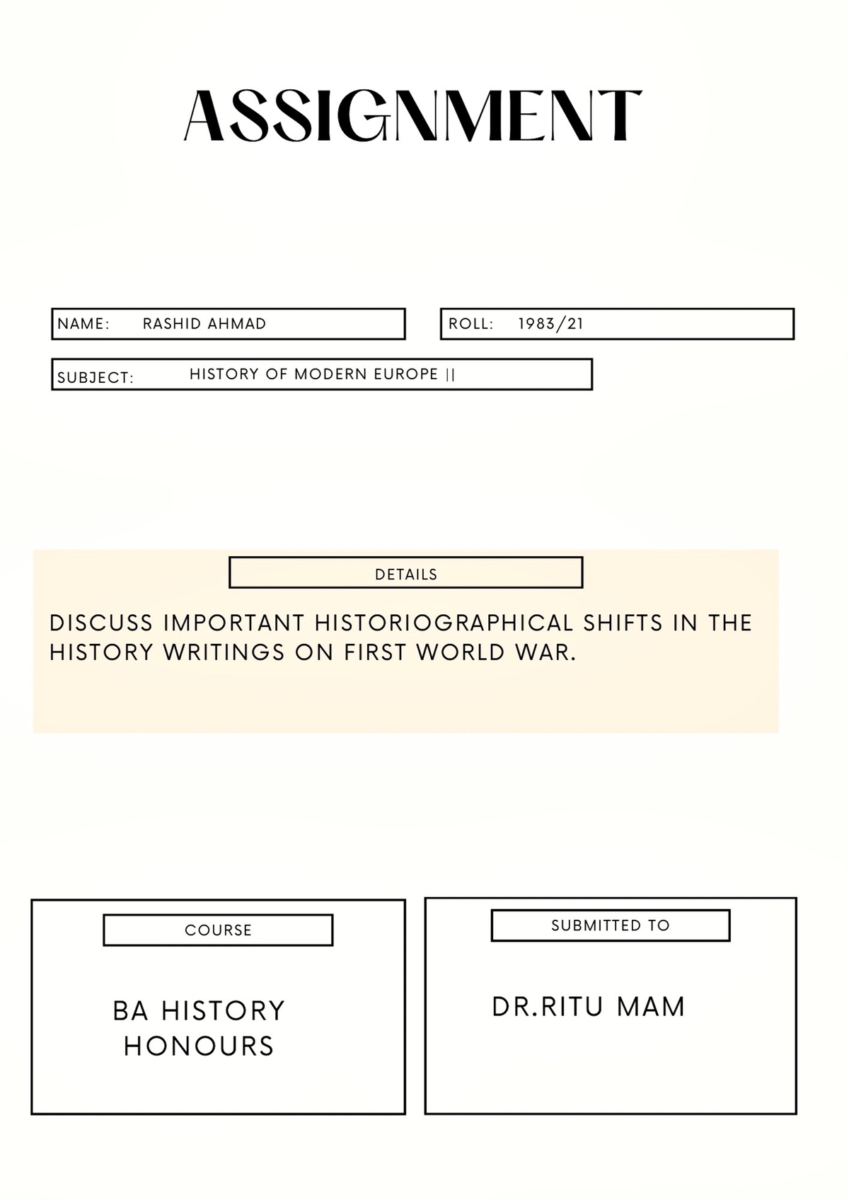 Assignment europe - 22518 - Studocu