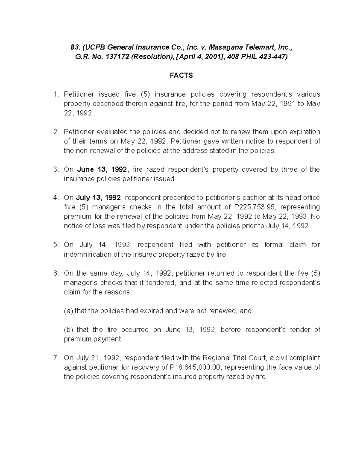 83-94 Commercial LAW Cases - (UCPB General Insurance Co., Inc. v ...