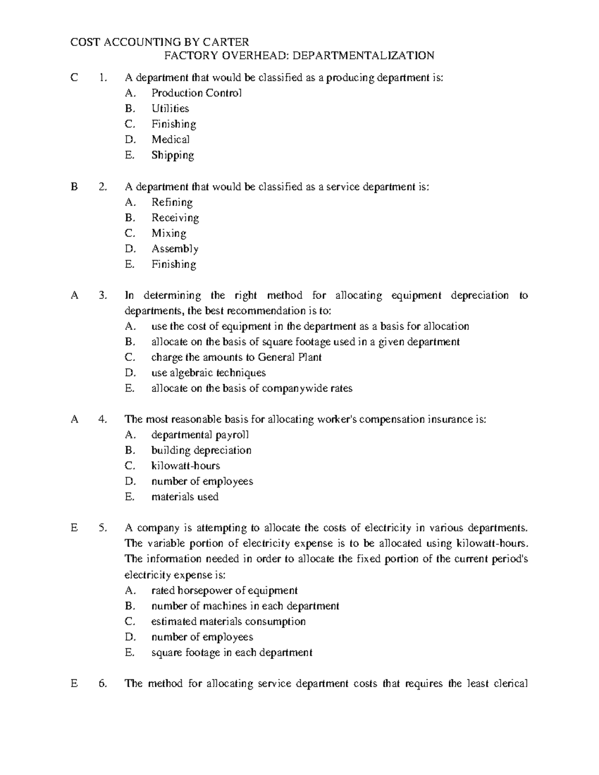 C13 (MC)- COST Accounting BY Carter (PART1) - FACTORY OVERHEAD ...