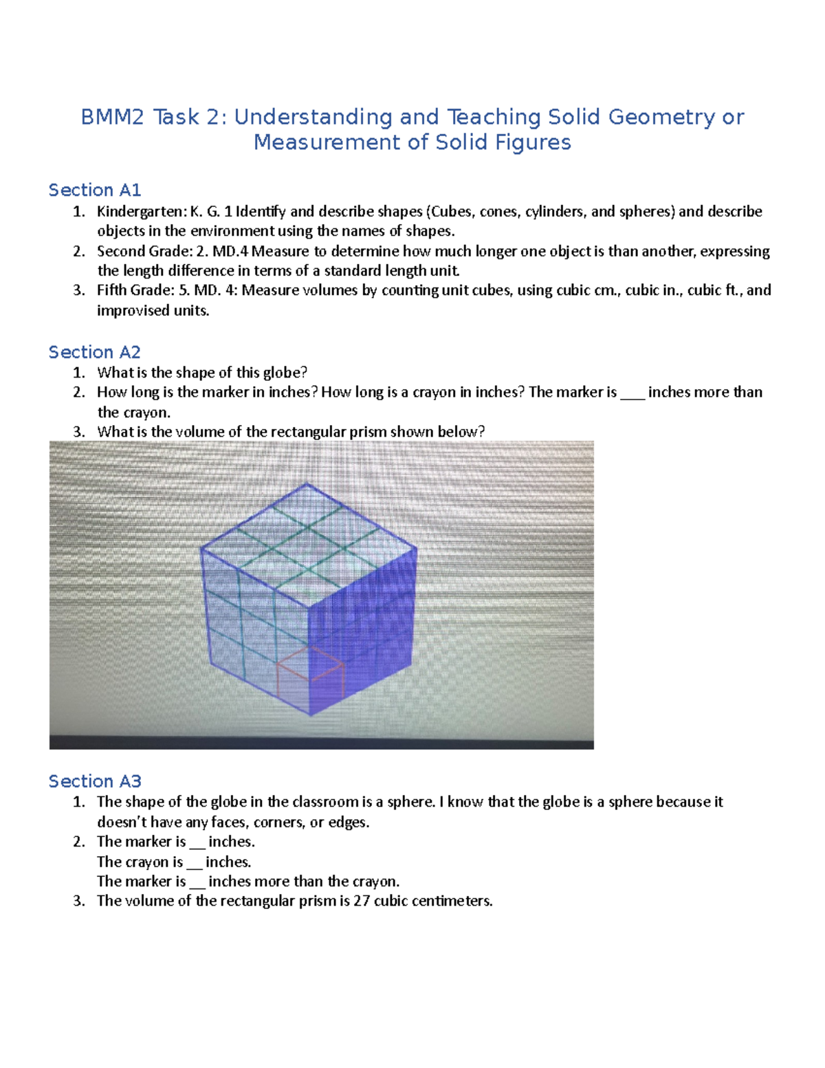 BMM2 Task 2 (measurement and Solid Figures) - BMM2 Task 2 ...