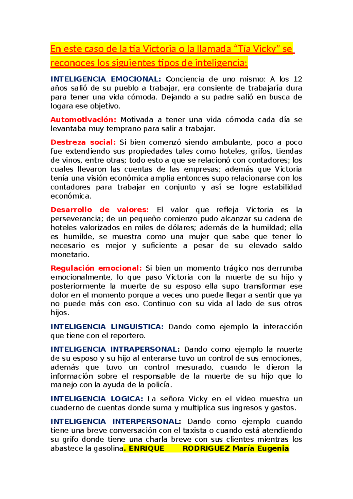 Desarrollo Personal-LA TIA Victoria 22 - En este caso de la tía ...