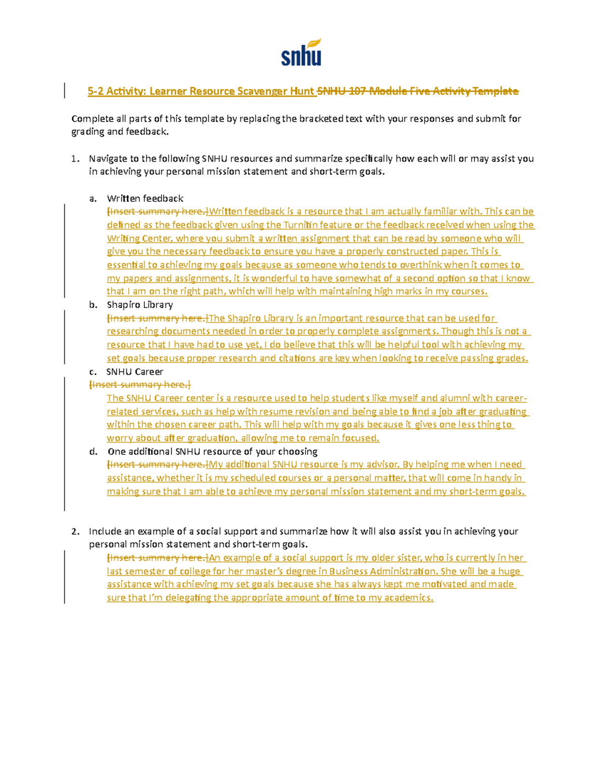 5.2 Activity - Learner Resource Scavenger Hunt - Navigate to the ...