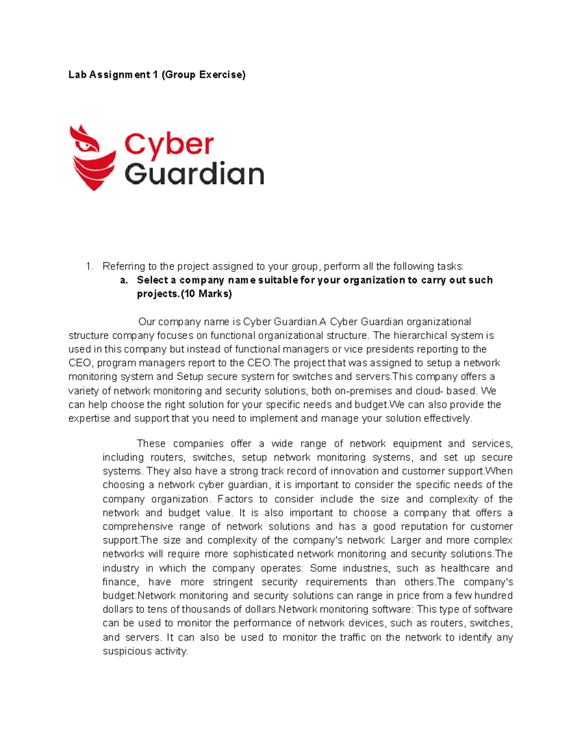 Lab 2 NPM - wireless lab - Lab Assignment 1 (Group Exercise) 1 ...