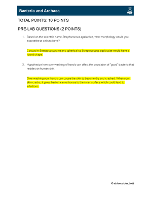 Microscope Workbook - © eScience Labs, 2018 Introduction to the Microscope TOTAL POINTS: 12 ...