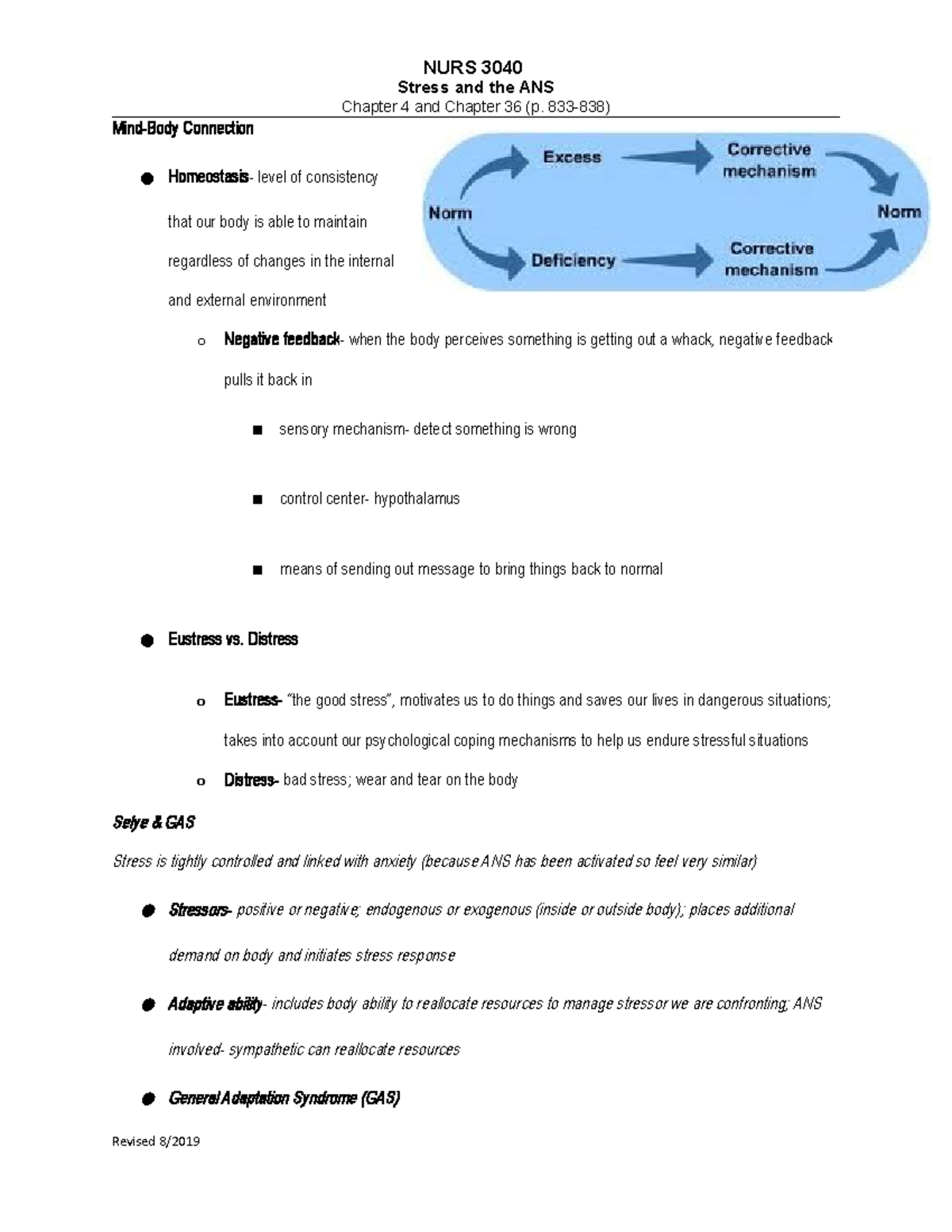Stress (Lecture 6) - Chapter 4 and Chapter 36 (p. 833-838) Stress and ...