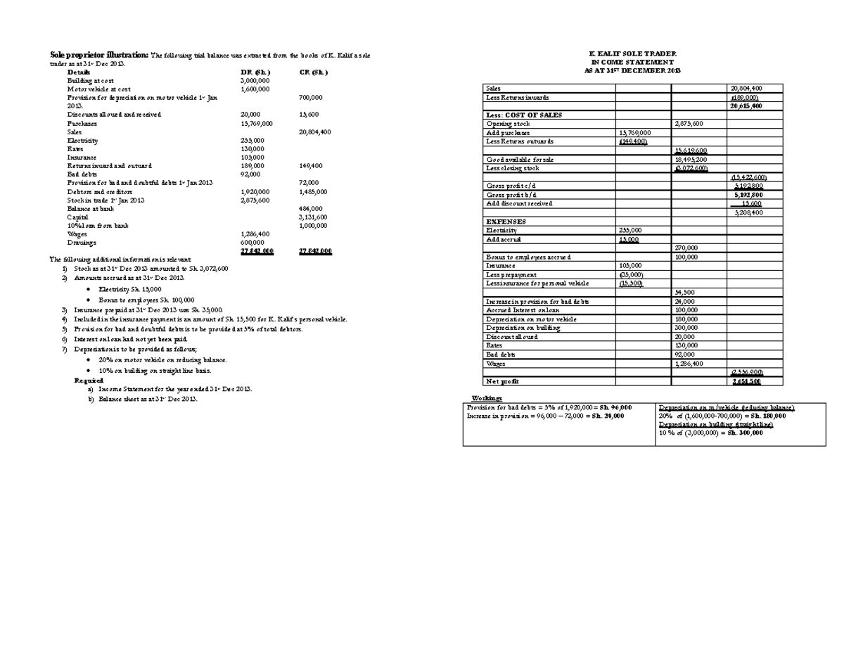 Revision Purposes - Coursework materials for BFE and BAS - Sole ...