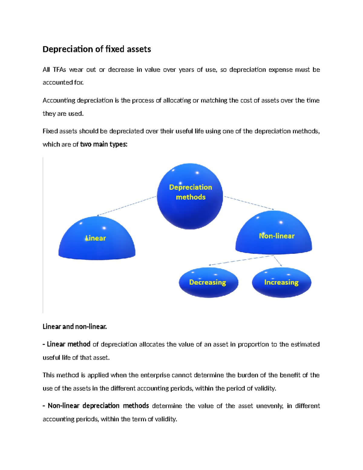 Depreciation of fixed assets - Accounting depreciation is the process ...