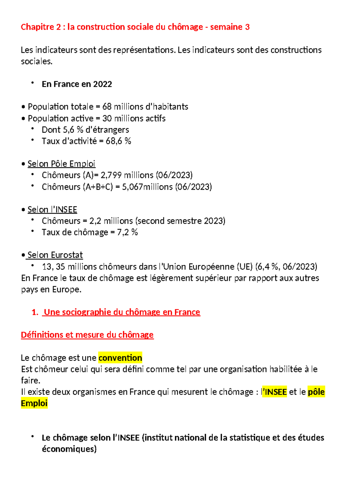 Chapitre 2 - Notes de CM du cours de socio en option au semestre 2 ...