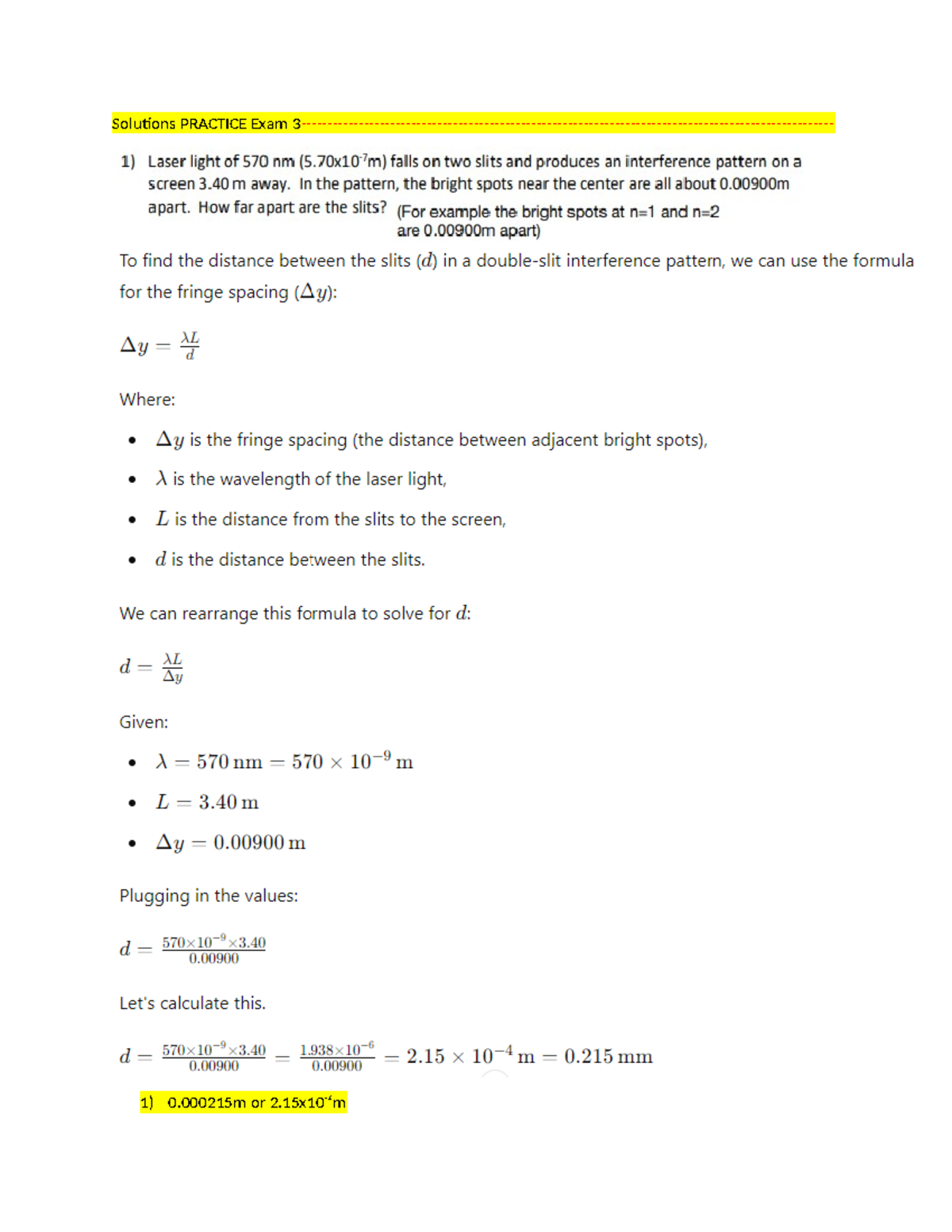 Exam 3 Review - My physics class notes are well-organized and cover all ...