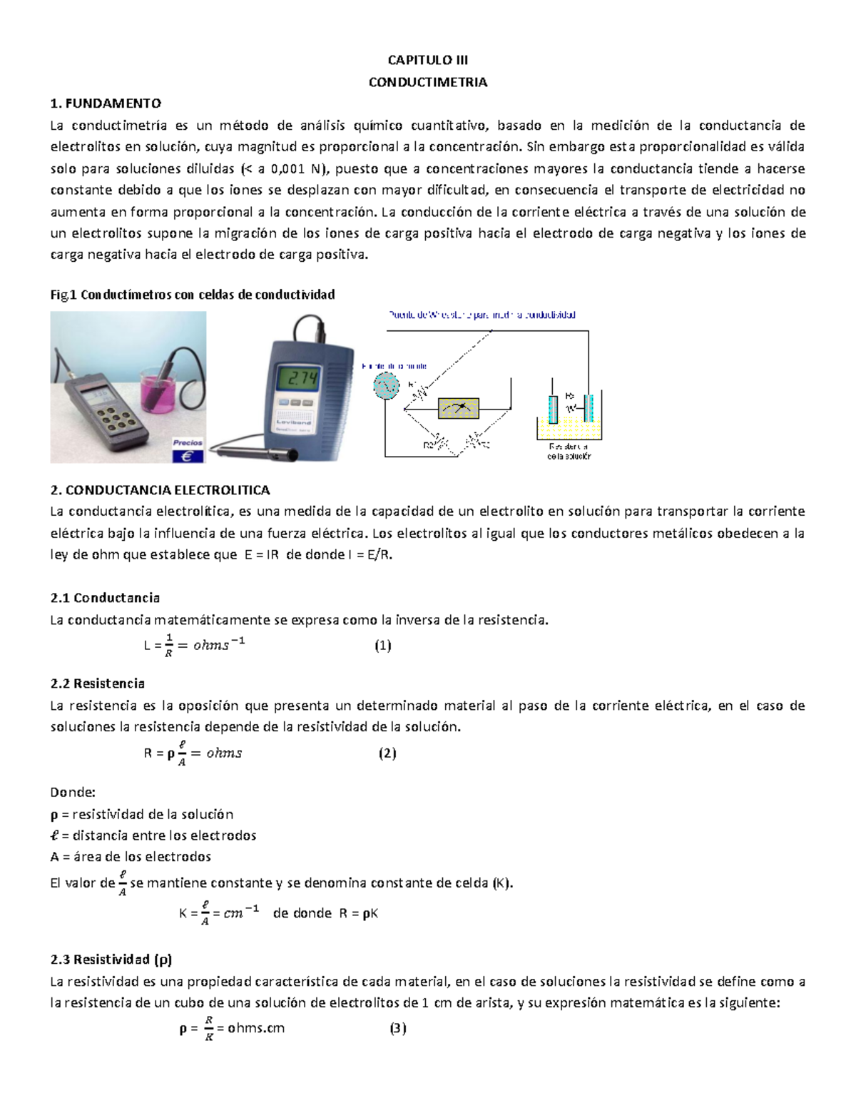 Conductimetria.docx - alcance de la conductímetro - CAPITULO III ...