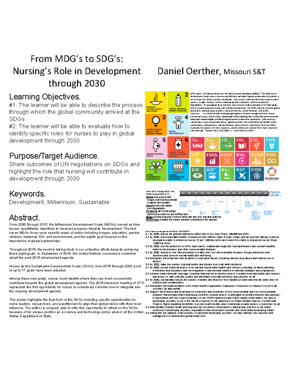 Poster - The role of nursing in the sustainable development goals and ...