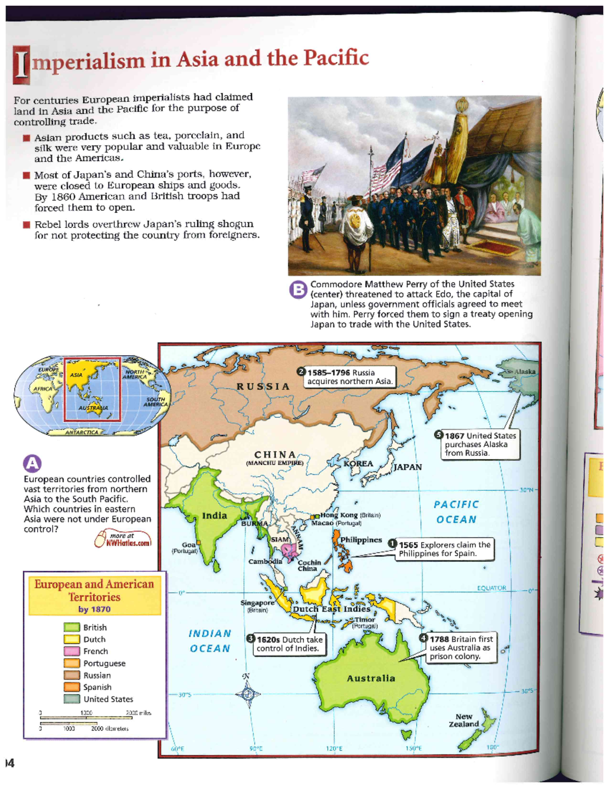 Imperialism In Asia Atlas Pages - mperialism in Asia and the Pacific ...