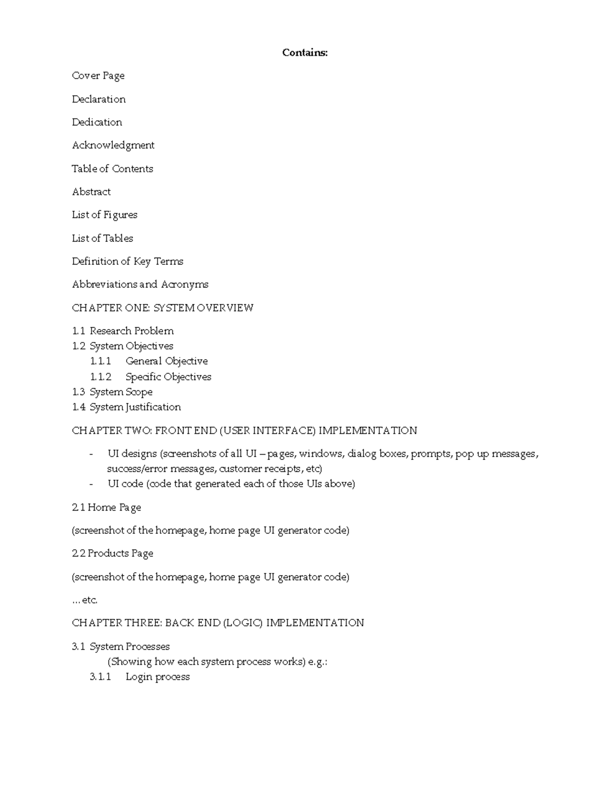Project Documentation Guidelines - Contains: Cover Page Declaration ...
