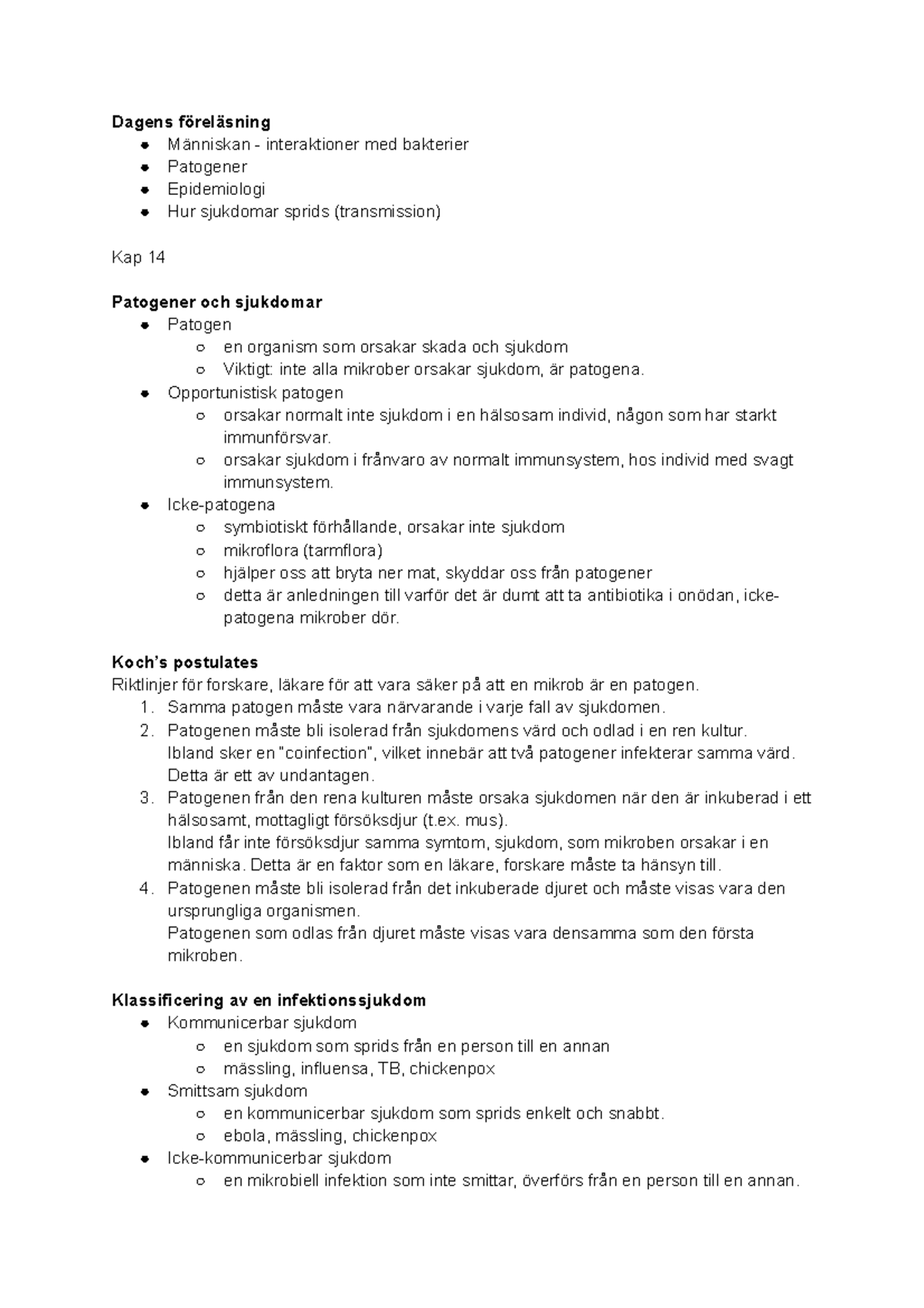 Principen hos sjukdomar samt epidemiologi - Dagens föreläsning ...