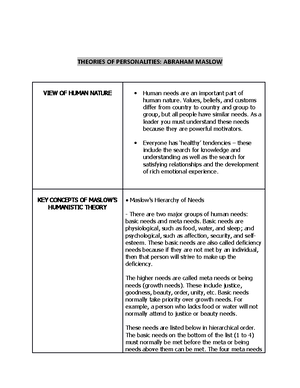 Chapter 11 notes - George Kelly: Personal Construct Theory Cognitive ...