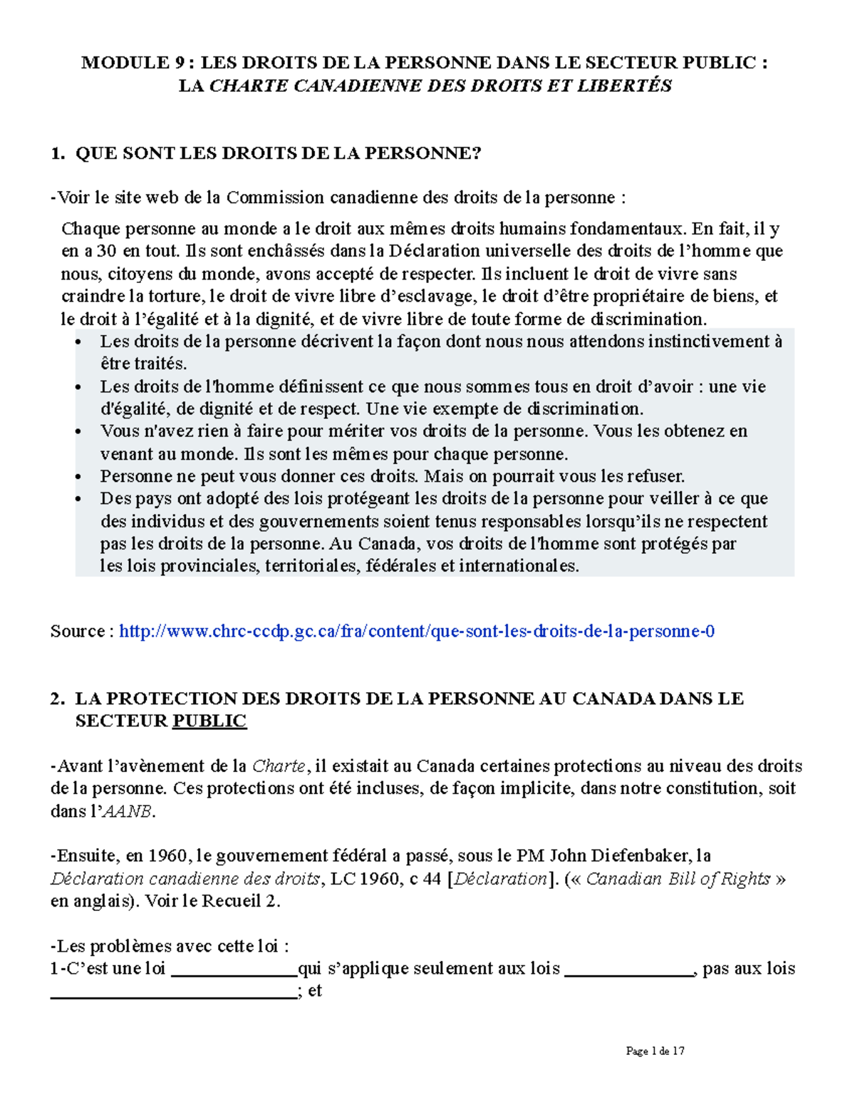 22-ISJI-Module 9-Droits de la personne-public-Charte-E - MODULE 9 : LES ...
