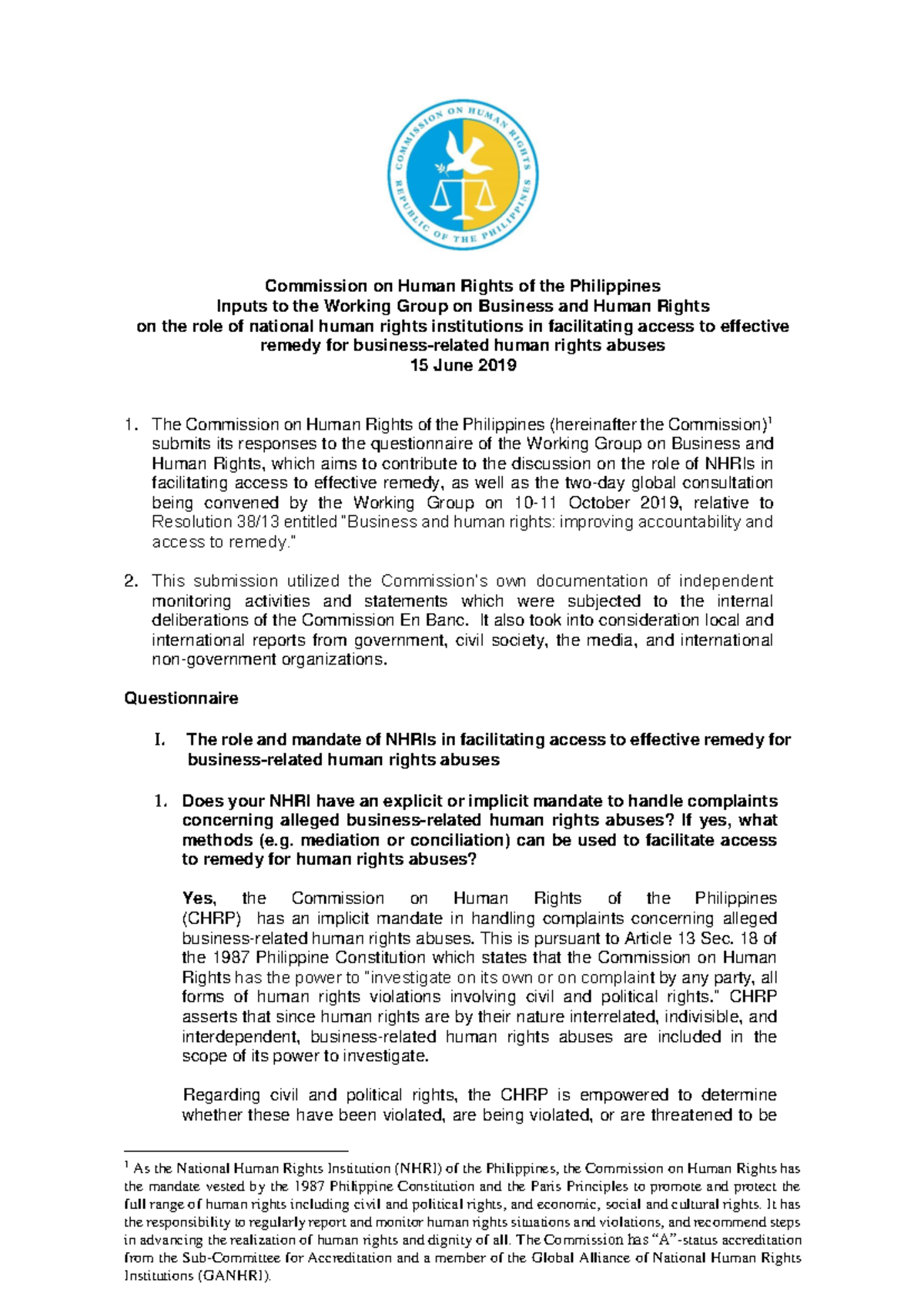 Commission on Human Rights Philippines - Commission on Human Rights of ...