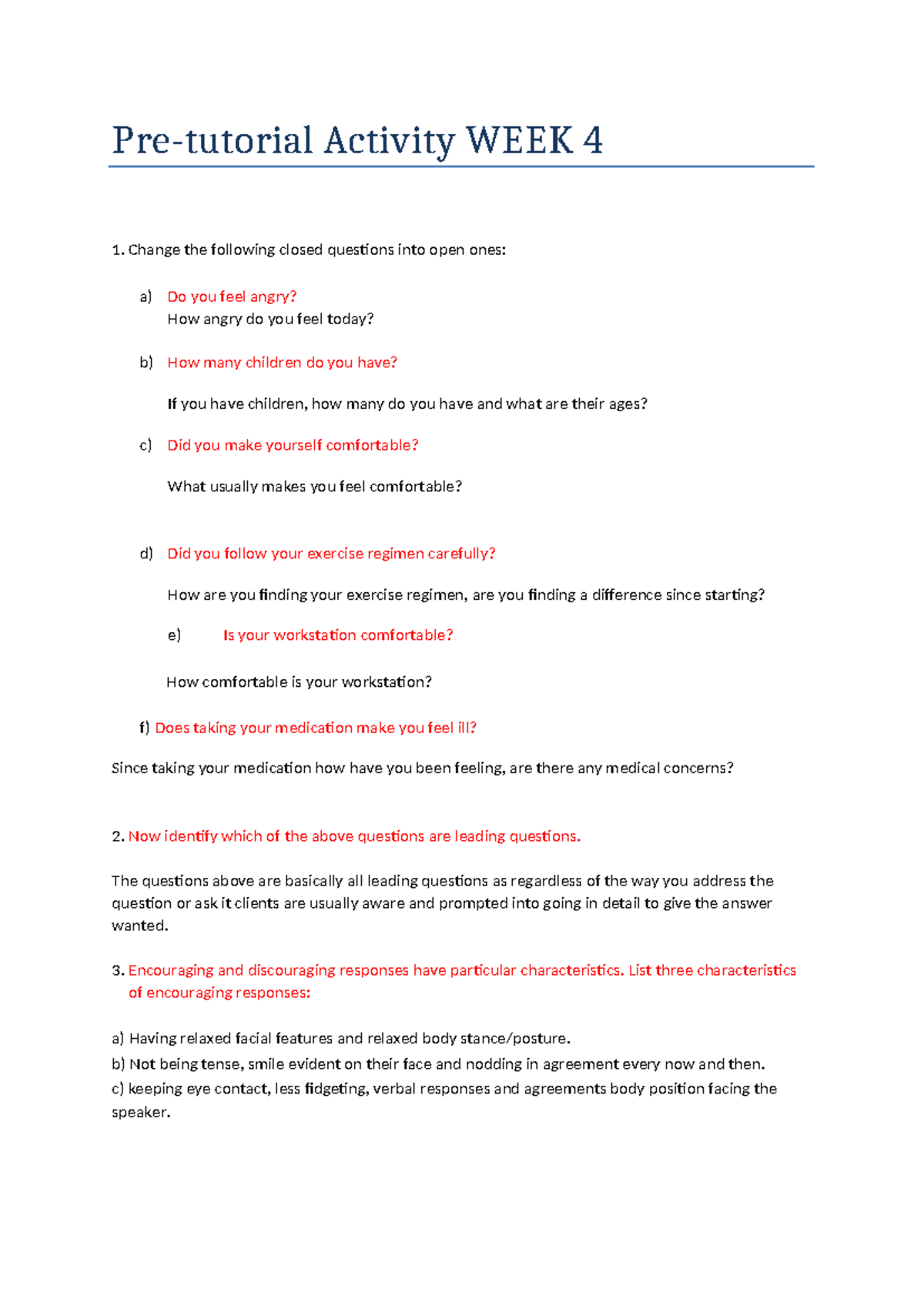 Communication in health tutorial 2 - Pre-tutorial Activity WEEK 4 1 ...