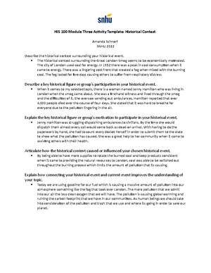 HIS 100 Module Two Activity Sources 2-2 - HIS100 - SNHU - Studocu