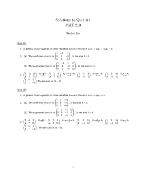 1.5 - 1.7 Notes - SECTIONS 1 & 1 NOTES MAT 210 SANDRA SZE 1: Solution ...
