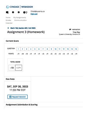 Assignment 2 - assigment 2 - MATH201 Assignment 2 Due: Friday 15th ...