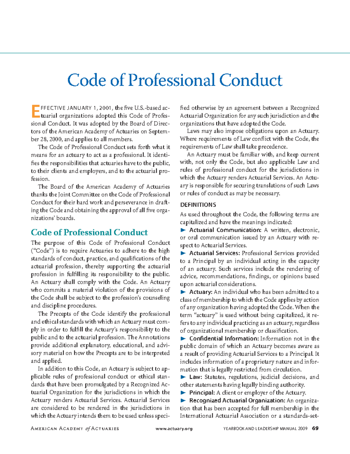 Ch3-2f eqf f qe qe qe eqf - Code of Professional Conduct E FFECTIVE ...