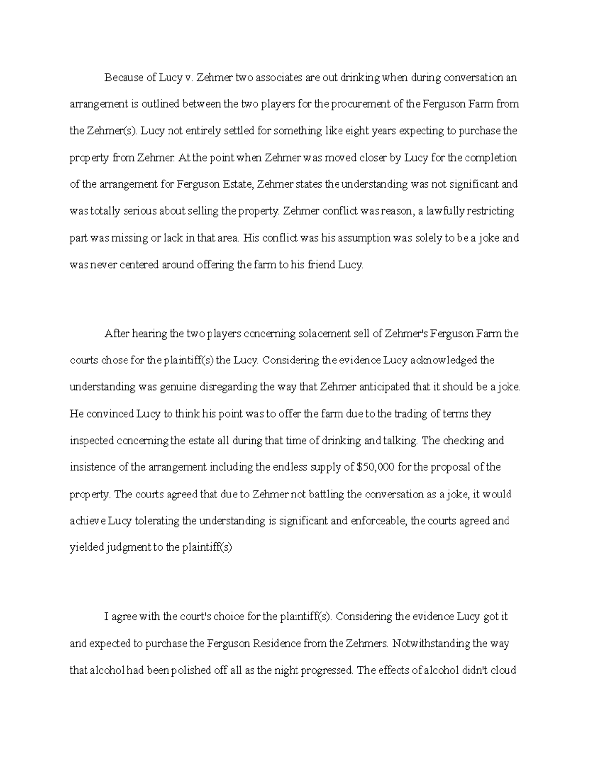 6-2 business lucy - notes that was tgaken in class - Because of Lucy v ...