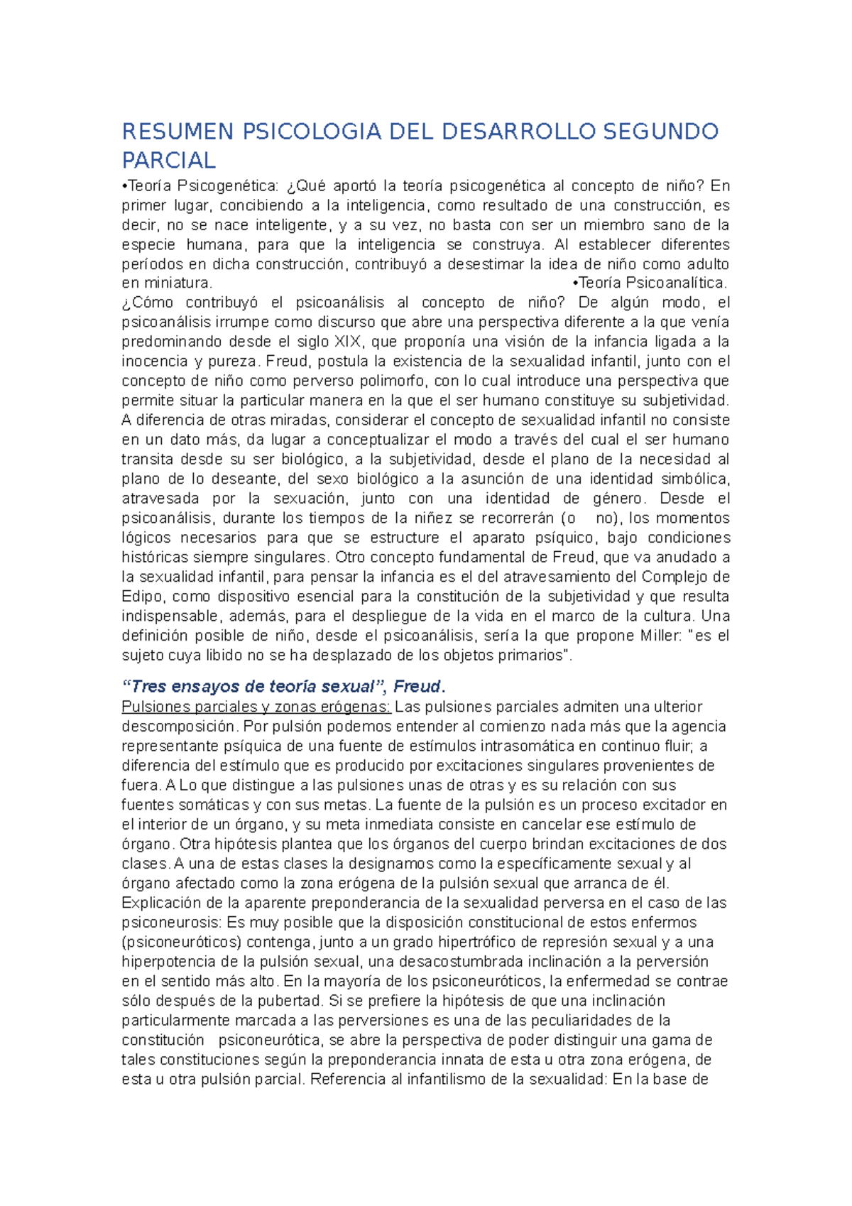 Resumen Psicologia DEL Desarrollo Segundo Parcial - RESUMEN PSICOLOGIA DEL DESARROLLO SEGUNDO ...