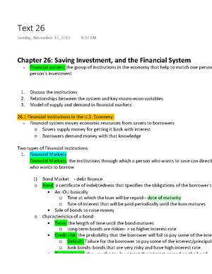 Text Chap 25 - Summary of lecture and book content of chapter 25 - Warning: TT: undefined ...