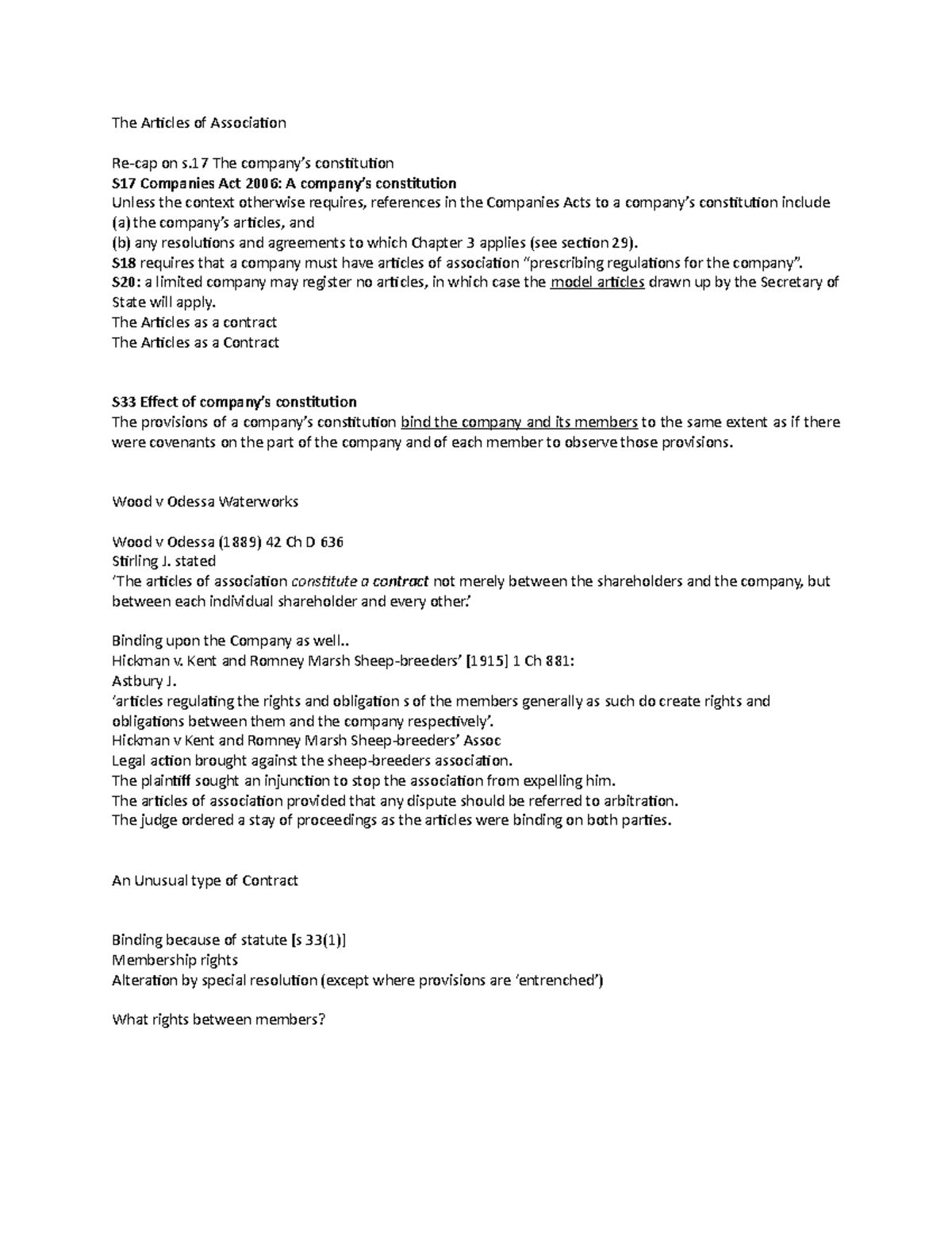 Company Law The Articles Of Association The Aricles Of Associaion company-law-the-articles-of-association-the-aricles-of-associaion
