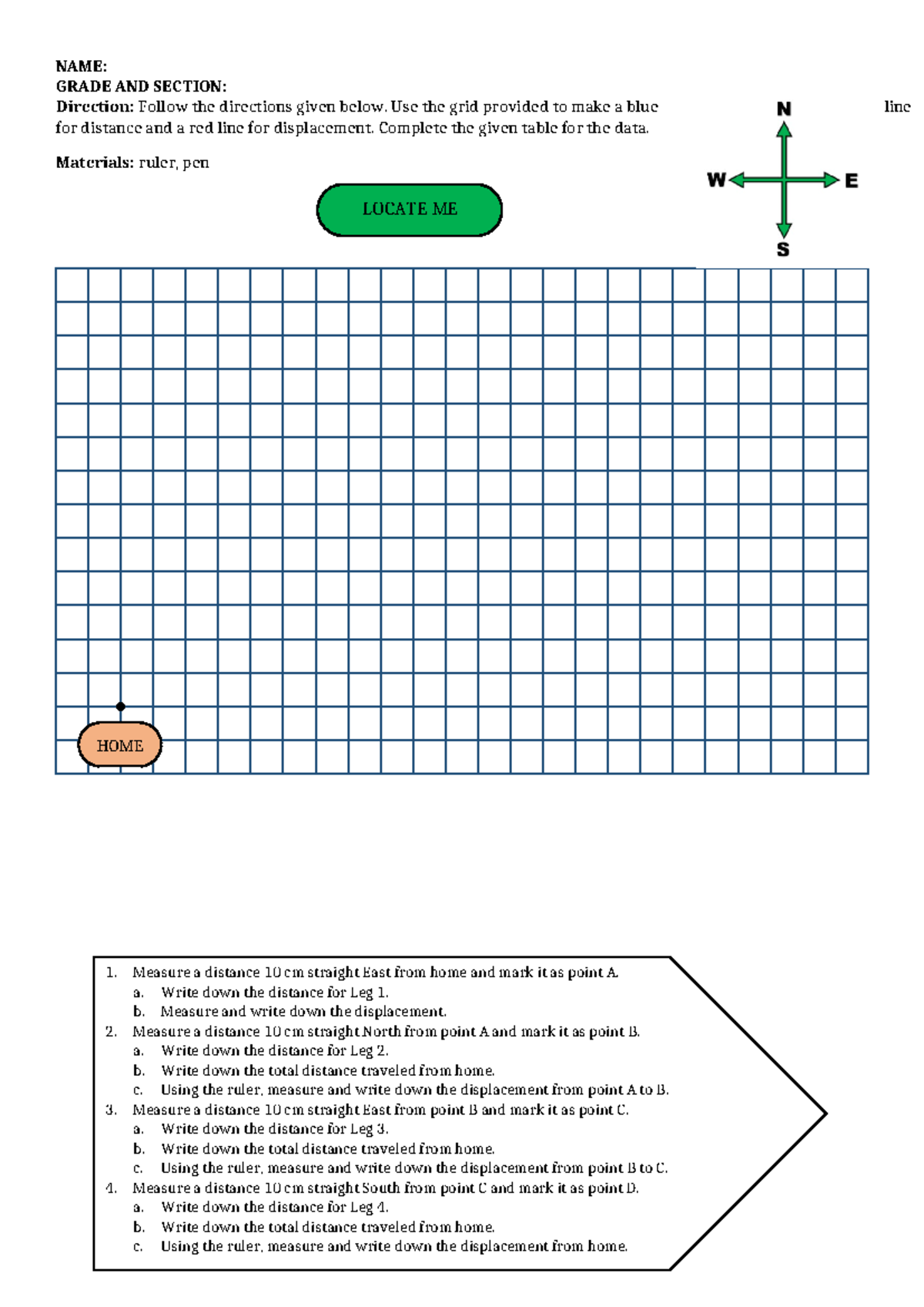 Activity 3A - Where am I - NAME: GRADE AND SECTION: Direction: Follow ...