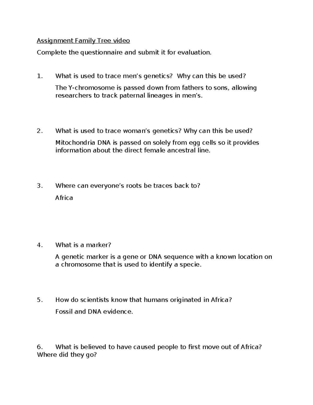Assignment Family Tree video - Assignment Family Tree video Complete ...
